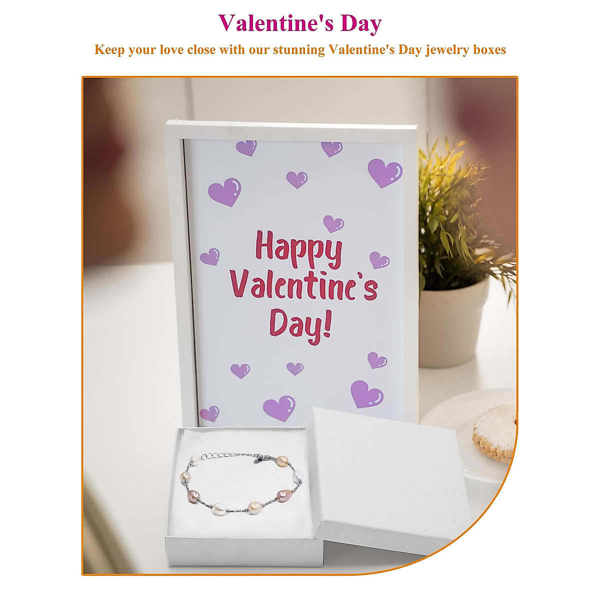 MESHA Cardboard Jewelry Gift Boxes for shipping, Glossy Small Gift boxes for Necklace Ring Bracelet Earring Cotton Filled Jewlery Box with Lids, White 3.5x3.5x1 Inch, 20 Pieces