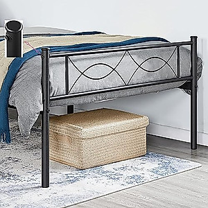 Gustonhon Twin XL Size Metal Bed Frame,Modern Heavy Duty Metal Platform Bed,Sturdy&Easy Assembly, Noise Free Beds with Steel Slats Mattress Foundation,No Box Spring Needed