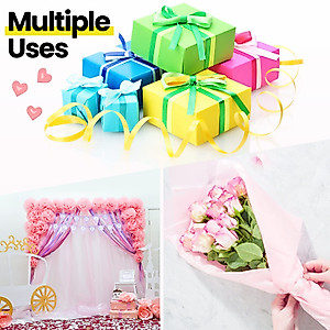 400 Pieces Colored Tissue Paper Bulk 20'' x 20'' Gift Tissue Paper for Gift Bags Recycled Tissue Paper for Crafts Birthday Party Weddings Baby Showers