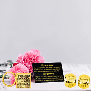 10th Anniversary Dice,10th Wedding Anniversary Dice for Couples,10 Years Anniversary Date Night Dice Gift,10 Years Anniversary for Her,10th Anniversary for Husband,10th Anniversary
