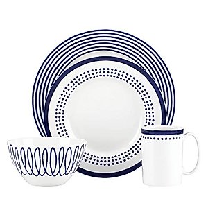 Kate Spade New York Charlotte Street East 4 Piece Place Setting,Blue
