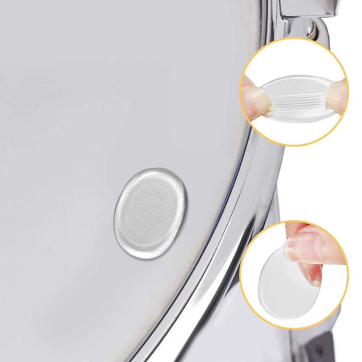 maxin Drum Dampener Gel,12 Pcs Round and 4 Pcs Long Clear Drum Dampener,Soft Silicone Drum Damper Gel Pads Drum Silencers for Drums Tone Control