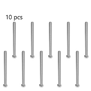 Bettomshin 10Pcs M8 x 120mm Hex Bolts, 304 Stainless Steel 1.25mm Thread Pitch Fully Threaded Metric Hex Head Screw Bolts, Hexagon Screw Bolt, Hex Tap Bolts, Silver (Overall Size 125.45x13x13mm)