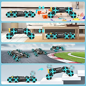 Gampop 8WD Gesture Sensing RC Stunt Cars - Toys Gifts for Kids 8 9 10 11 12 Year Old Boys Girls,2.4Ghz Remote Control Cars,Transform Drift Off Road Vehicle for Children Birthday Presents