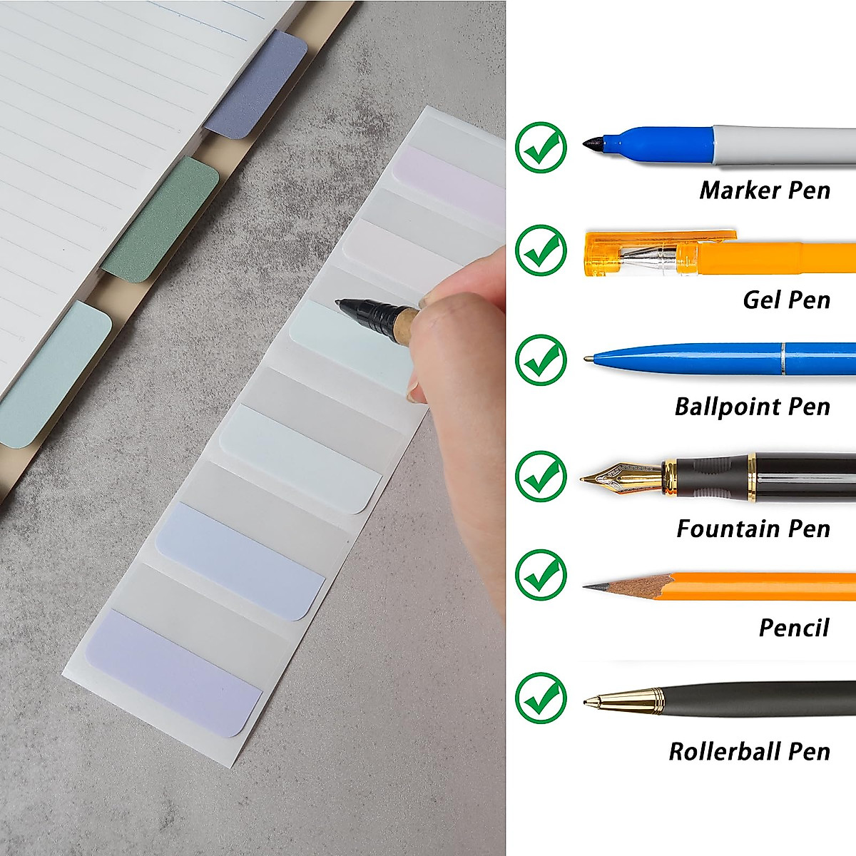 Lumintutu 18 Colors 360pcs Sticky Index Tabs, Large Book Annotation Tabs Repositionable Page Markers Labels for Notebooks, Bible, Binder, File Folder, Planner and Journaling Supplies (1.8×1.1 Inch)