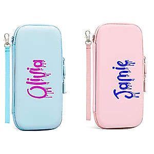 Carry Case Made For Nintendo Switch/Switch OLED Console Custom Name Case with 10 Games Cartridges Protective Cool Groovy 3D Name NC4