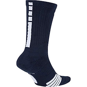 NIKE Elite Basketball Crew Socks (Midnight Navy/White, Medium)