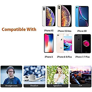 2Pack Lightning to 3.5mm Female Headphone Jack Adapter, [Apple MFi Certified] Lightning to Aux Audio Dongle Cable Cord iPhone 3.5mm Headphones/Earphones Jack for iPhone 12/12 Pro/11/X XR XS 8 7 iPad