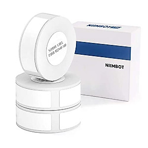 NIIMBOT D11 Label Tape (480 Pieces) Adapted Label Print Paper,Office Labeling Tape Replacement (White,0.47 x 1.57 Inch)