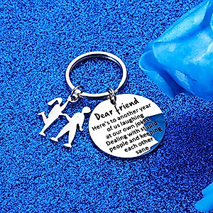 Birthday Gifts for Best Friends Gifts for Women Men Funny Keychain Friendship Gifts for Friends Female Male Bestie BFF Soul Sister Brother Coworker Boss Neighbor Christmas Stocking Stuffers Keyring