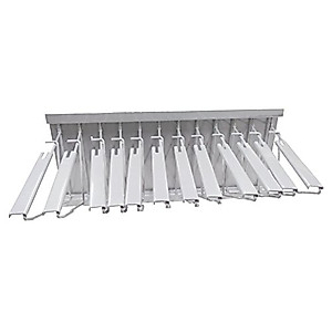 FixtureDisplays® Silver Pivot Wall Rack with Hangers for Blueprints, Plans, Drawing 16743-NF