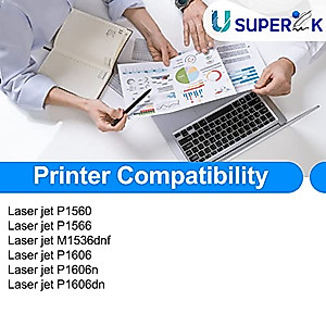 SuperInk 5 Pack Compatible Black Toner Cartridge Replacement for HP 78A CE278A use in Laserjet P1560 P1566 P1606 P1606n P1606dn M1536dnf Printer