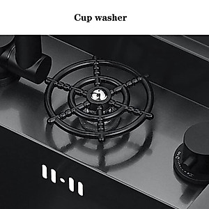 Stainless Steel Invisible Sink Multi-Functional Kitchen Embedded Sink Vegetable Washing Basin with Cup Washer Mini Single Slot at Bar