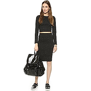 LeSportsac Voyager Backpack, Black Crinkle Patent, One Size