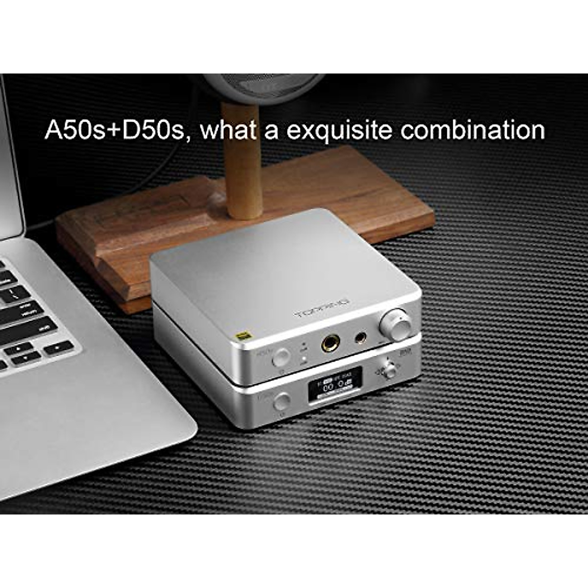 Topping A50s Preamplifier NFCA Fantasy HPA for Desktop HiFi 4.4mm Balanced Output Headphone Amplifier (Silver)