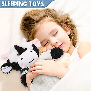 Aoriher 2 Pcs 10 Inch Cow Plush Stuffed Animal Toy Cute Soft Cow Plush Toy White and Black Cow Plush Great Birthday Gift for Boys Girls Birthday Party Office Home Decor