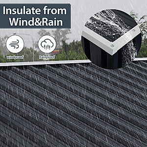 JAXPETY 6'x4' Garden Shed, Large Metal Lockable Outdoor Storage Shed & Outdoor Storage Garden Shed Tool Outdoor Storage Shed with Sliding Doors and Air Vent for Backyard, Patio, LawnGray