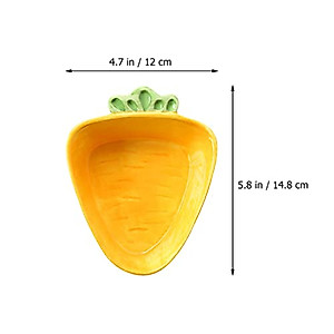 Luxshiny Decorative Tray Easter Candy Bowl, Carrot Shaped Ceramic Serving Dish Bowls Rice Bowls Salad Bowls Soup Bowls Candy Nut Dish Easter Decorations Coffee Table Tray