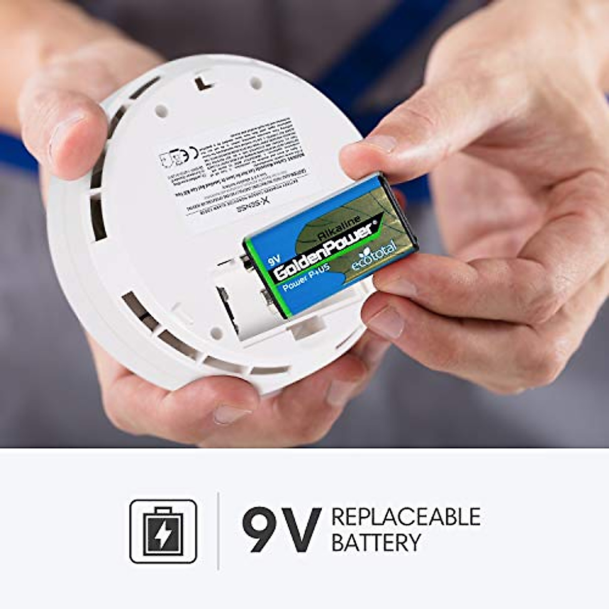 X-Sense Carbon Monoxide Detector Alarm, Replaceable Battery-Operated CO Alarm Detector with Digital Display, CO03B