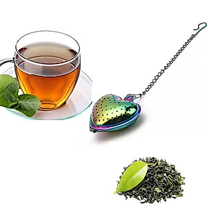 Stainless Steel Creative Tea Infuser Metal Heart Shape Reusable Tea Coffee Filter Strainer Teapot Accessory Kitchen Gadget Too (gold)