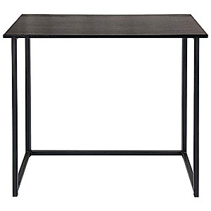 Leopard Outdoor Products Folding Computer Desk for Small Spaces, Space-Saving Home Office Desk, Foldable Computer Table, Laptop Table, Writing Desk, Compact Study Reading Table (Black)