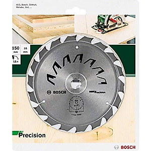 Bosch Home and Garden 2609256D62 Bosch Circular Saw Blade for Wood, Outer Diameter 150 mm, Bore 16 mm, Accessories for Circular Saw