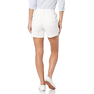 Amazon Essentials Women's 5" Inseam Chino Short (Available in Straight and Curvy Fits), White, 12