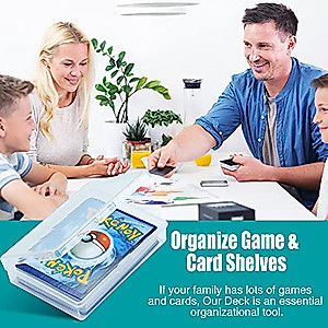 Playing Card Box Trading Card Case Card Storage Organizer 3.8 x 2.7 x 0.8 Inch Clear Card Case Empty Plastic Storage Box for Gaming Cards(10)