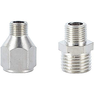 HUBEST 7 pcs of airbrush adaptor set airbrush fitting airbrush connector kit Airbrush Threaded Plug for Connecting Airbrush and air Compressor with Transparent plaxtic Box