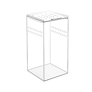 NANEEZOO Magnetic Acrylic Case, 2.9x2.9x6 Inch Nano Arboreal Tarantula Enclosure Reptile Habitat Terrarium Breeding Box for Spider Scorpion Sling Isopods Lizards Invertebrates Insect Mantis