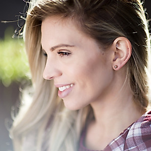 LIFETIME JEWELRY 5mm Round Ball Stud Earrings 24k Real Gold Plated for Women and Men (Gold)