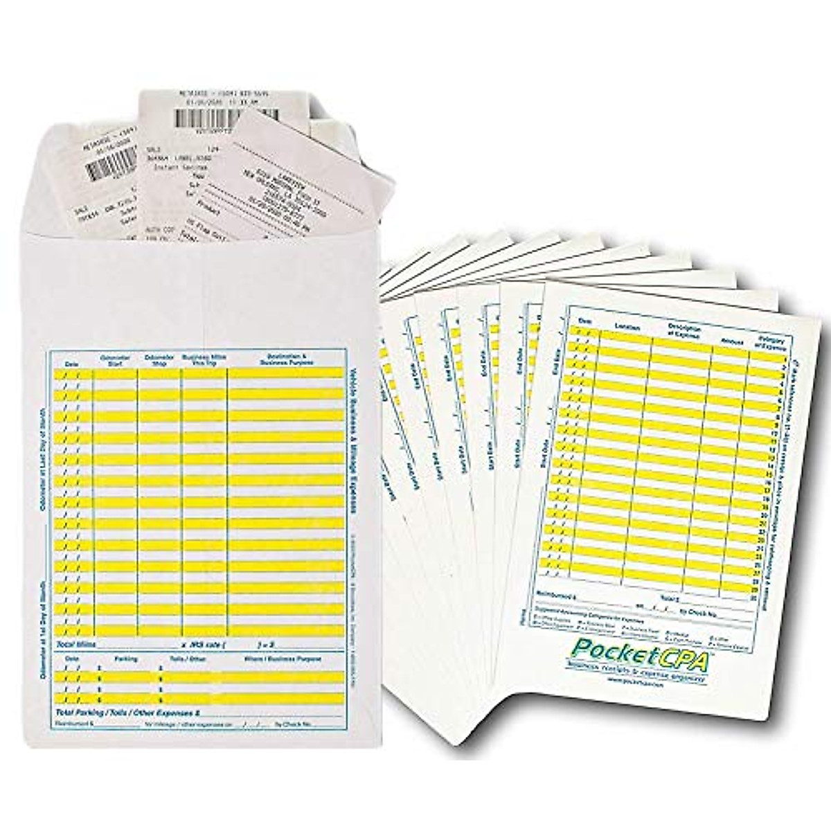 Receipts Organizer & Expense Envelopes. Receipt Organizer Envelopes That Record Business Expenses, Store Receipts and Log Auto Mileage. Organizes Receipts. Saves Taxes. 12/Pack. by PocketCPA.