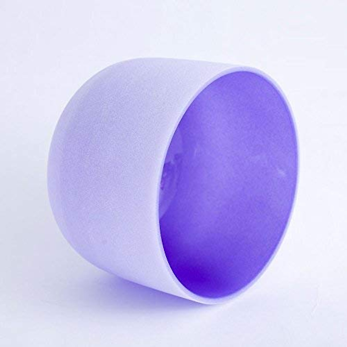 Indigo Colored Frosted A Third Eye Chakra Quartz Crystal Singing Bowl 8 inch mallet & o-ring included
