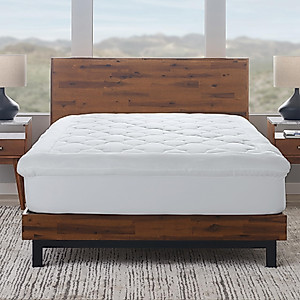 Ella Jayne Lofty 100% Cotton Plush Gel Fiber Filled Mattress Topper - Queen