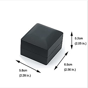 Aiosa Led Ring Box,Seamless Link Design,Jewelry Box,Jewelry display,for Proposal,Engagement,wedding,diamond ring box (Black)