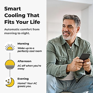 Sensibo Sky, Smart Home Air Conditioner System - Quick & Easy Installation. Maintains Comfort with Energy Efficient App - Automatic On/Off. Wifi, Google, Alexa and Siri. (White)