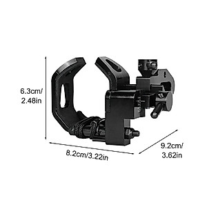 MiOYOOW Arrow Rest, Two-Way Quick Fine-Tuning Arrow Rest Compound Bow Archery Equipment with Bidirectional Clear Scale for Outdoor Archery