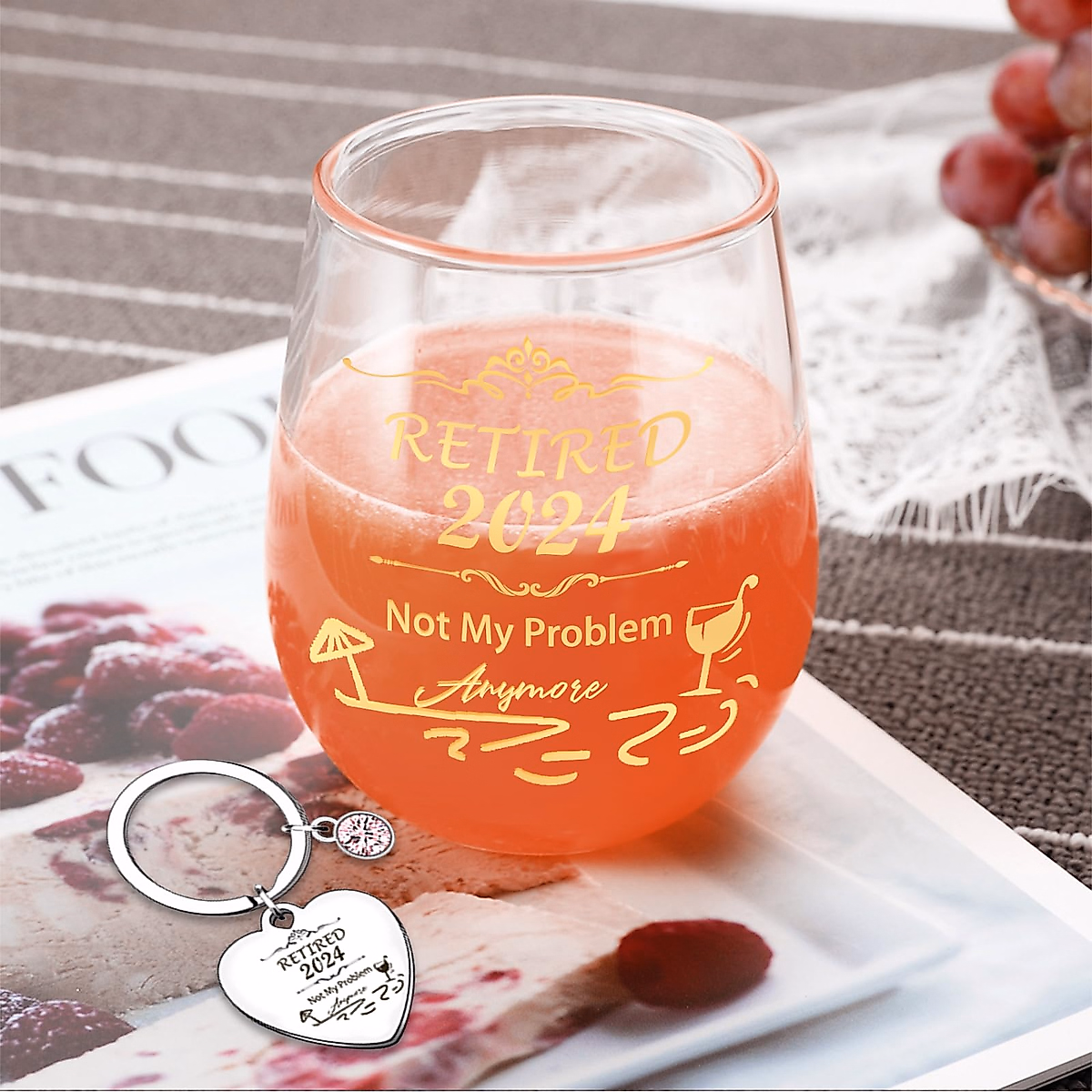 Best Retirement Gifts for Woman Men 2024 Thank You Leaving Gifts Retired Farewell Gifts for Coworkers Colleagues Stemless Wine Glass Cool Retirement Good Luck Gifts Happy Retirement Party Decorations