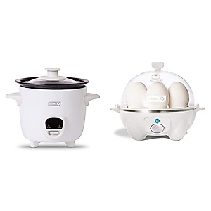 DASH Mini Rice Cooker and Egg Cooker Bundle - Cook Rice, Grains, Soup and Boil Eggs