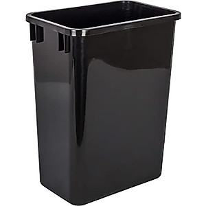 Hardware Resources Plastic Waste Container, Black