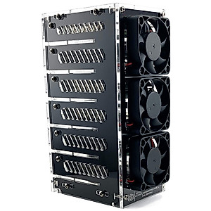 C4Labs Zebra Bramble Case – Raspberry Pi 5 4B & 3B+ (6 Stack, Black Ice)