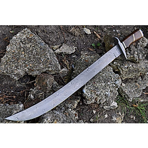 Perkin Outstanding Value - Custom Handmade Damascus Hunting Knife - Mini Sword