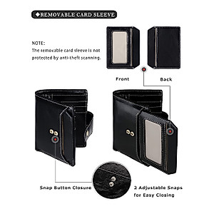 IamaCos Women Artificial Leather Wallets Compact Bifold Wallet RFID Blocking Card Holder Zipper Coin Purse 10 Card Slots 2 ID Windows Black