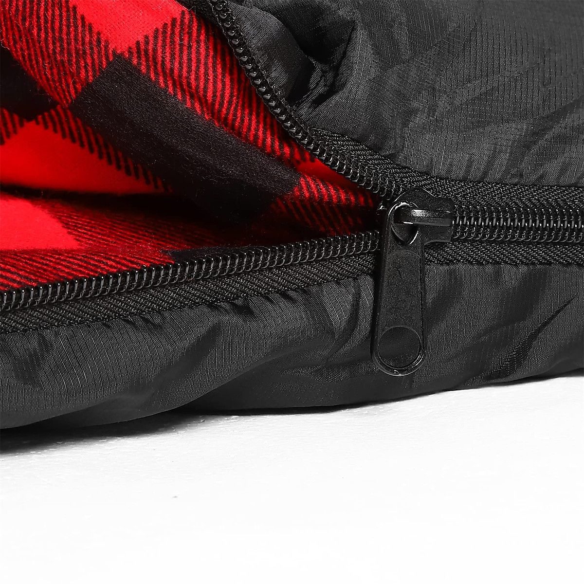 AGEMORE 0 Degree Double Sleeping Bag for Adults,Cotton Flannel Lined 2 Person Cold Weather Queen Size Sleeping Bag, Double Wide Warm Sleeping Bag for Family Winter Camping Or RV Traveling