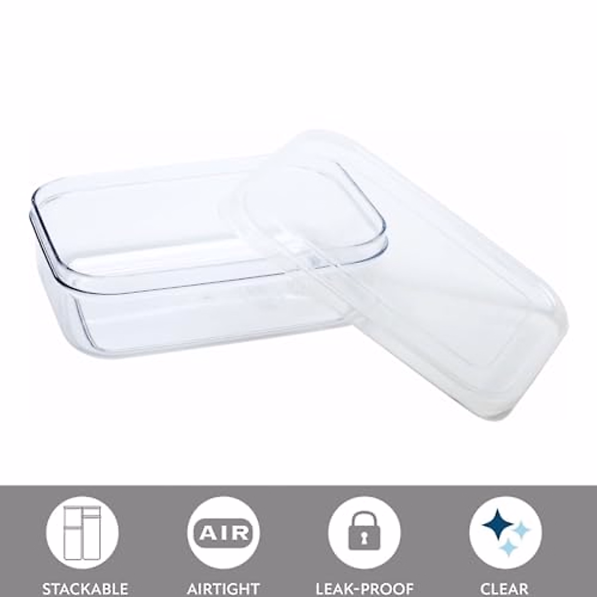 3 Set, Lustroware Micro Clear 13oz Food Storage Containers, BPA Free, Dishwasher Safe, Made in Japan