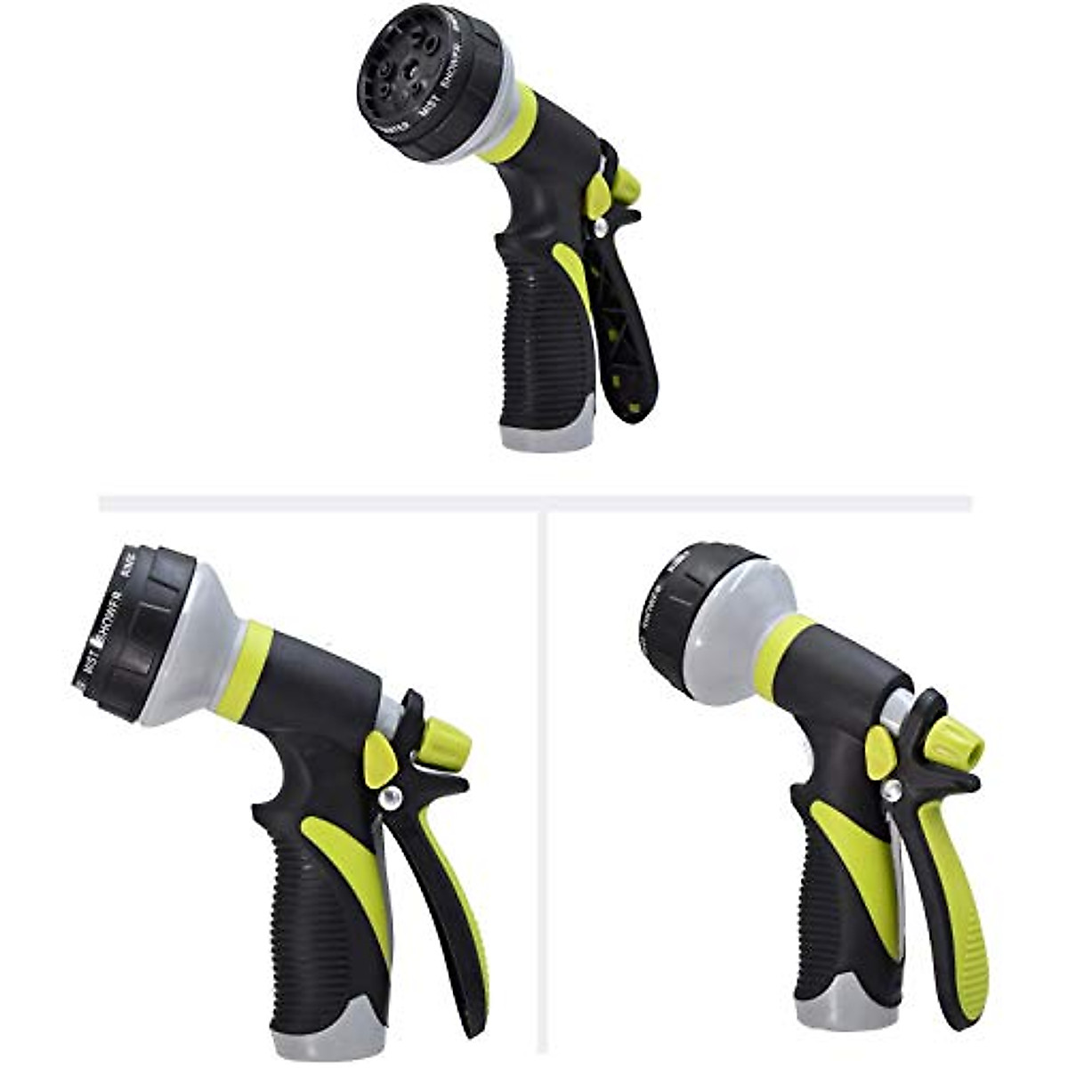 Garden Hose Nozzle | Hose Spray Nozzle | Water Nozzle Water Hose Nozzle Sprayer | 8 Adjustable Watering Patterns, Slip and Shock Resistant for Watering Plants, Cleaning, Car Wash and Showering Pets