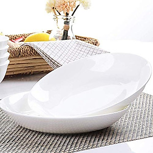 GagalU Fine Dinnerware Set,10 Piece Dinnerware Set, White Ceramics Dinner Set, 4.5 Inch Dinners Plates, 8 Inch Cereal Bowls Set, Service for 6