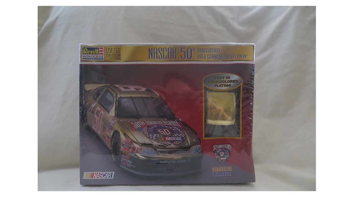 Revell NASCAR 50th Anniversary Gold Chevy Model Kit – 1/24 Scale