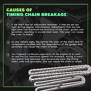 SCITOO Timing Chain Kit for 2005-2010 Ford Mustang 1997-2010 Ford Explorer 1998-2010 Mercury Mountaineer 2001-2008 Mazda B4000 4.0L V6