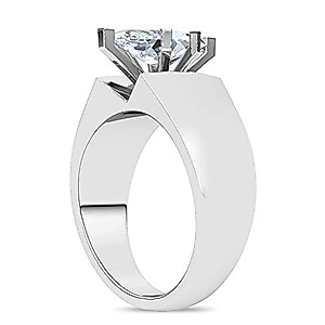 Jenelia Jewelers 2.60 CT Marquise Cut Solitaire Diamond Engagement Wedding Ring for Women Solid 925 Sterling Silver Cubic Zirconia Cz Jewelry (8)